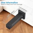 Black Door Stops, 3.4 Inch Square Stoppers Baseboard Wall Mounted ...