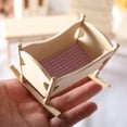 Hesroicy Wooden Dollhouse Mini Room Prop Cradle Cabinet Mold Dinner ...