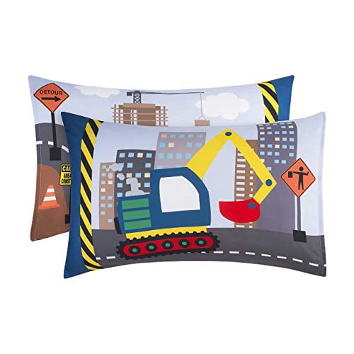 Click here for Everyday Kids Construction 2 Pack Pillowcase Set -... prices
