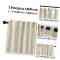 ANYWAY.GO Linen Back Tab Linen Blend Sheer Curtains Room 36x63 Inch ...