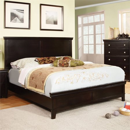 Furniture of America Brighton Solid Wood Full Panel Bed in Espresso ...