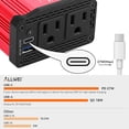 300W Power Inverter DC 12V to 110V AC, Compact Car Plug Adapter Outlet ...