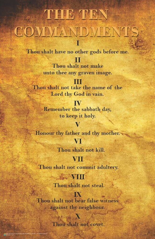 The Ten Commandments Mini Poster 11" x 17" - Walmart.com