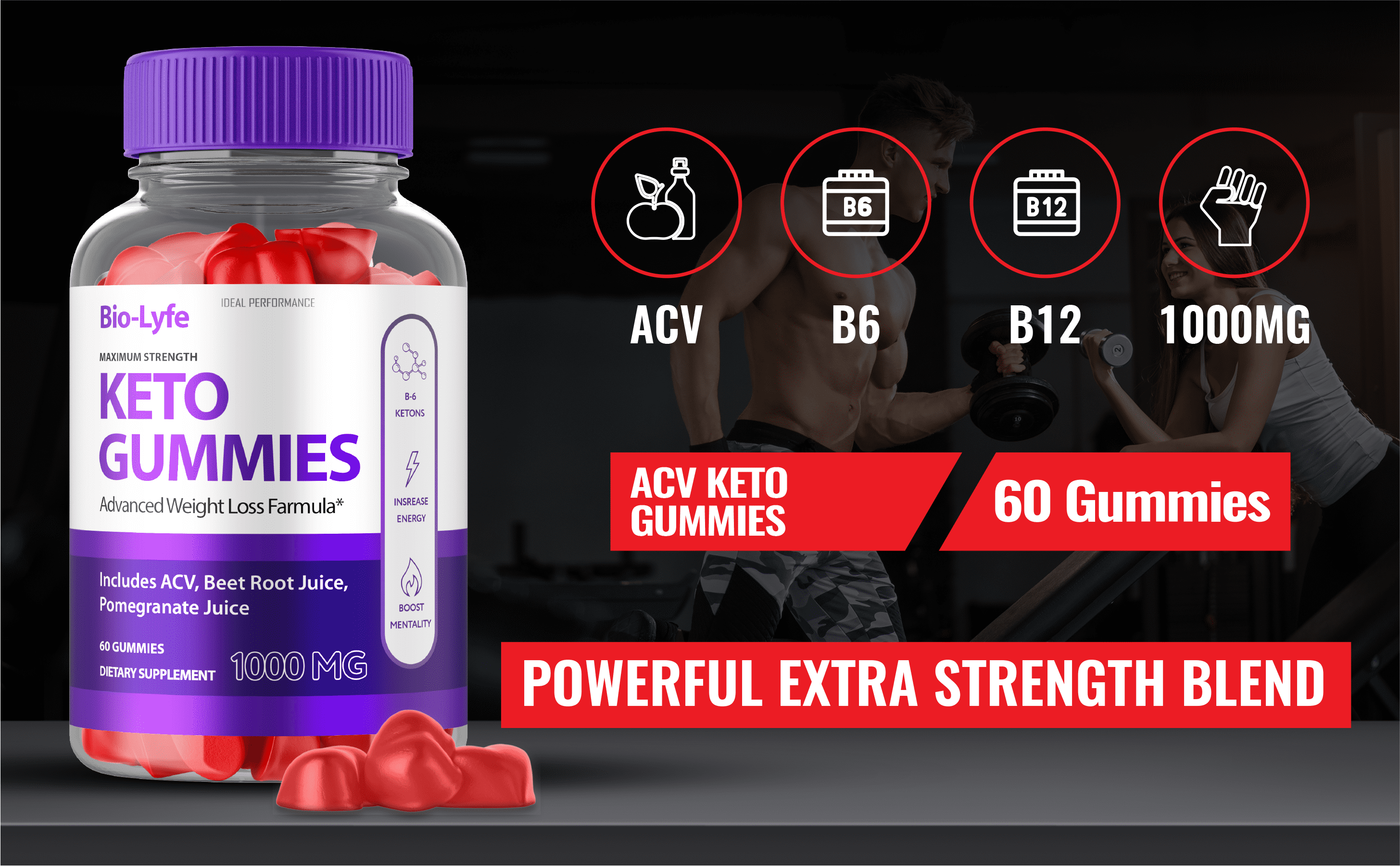 Buy 2 Pack) BioLyfe Keto Gummies Biolife Keto Gummies ACV Gummies Bio ...