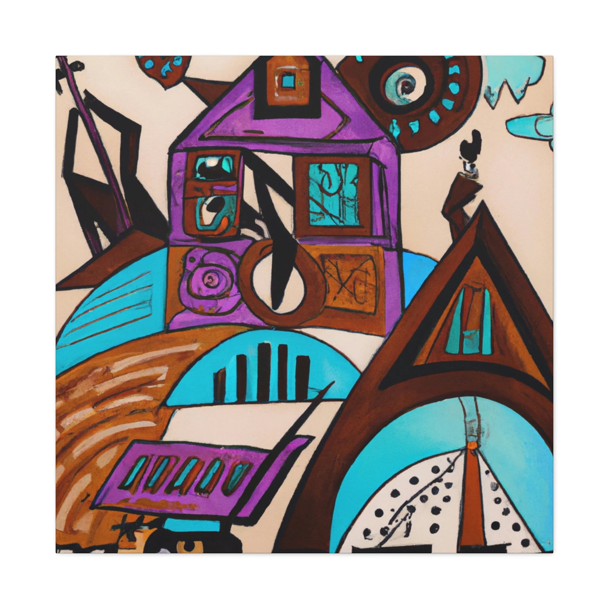 Flock in Golden Barn - Canvas - Walmart.com