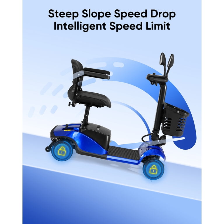 Marine Vinyl Cover Blue Mobility Scooter Roof - Sun Shade Canopy For ...