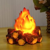Battery Operated Lamp, Realistic Flame LED Night Light for Home ...