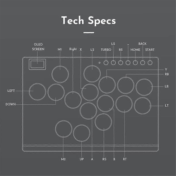 16Keys All-Button Arcade Stick Controller Joystick Controller with ...