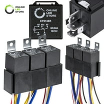 5 Pack Waterproof Relay Switch & Harness 12V, 40/30 Amp 5-Pin SPDT with ...