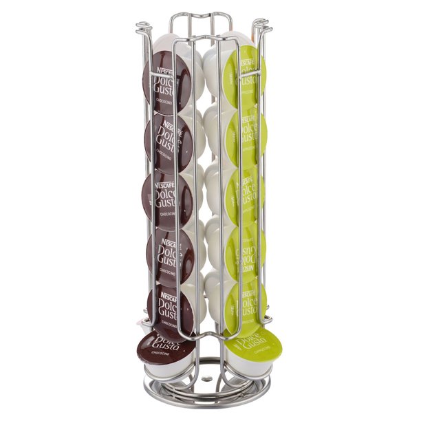 Coffee Pod Capsule Holder, Metal Carousel Capsules Pods Organizer Rack ...
