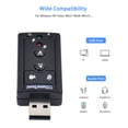 USB External Stereo Sound Adapter USB 7.1 Channel Sound Plug and Play ...