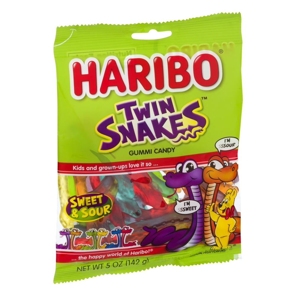 Haribo Twin Snakes Sweet & Sour Gummi Candies, 5 Oz. - Walmart.com ...