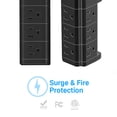 Aduro Surge Protector 9 Outlet Power Strip with 2 USB Ports Multiple ...