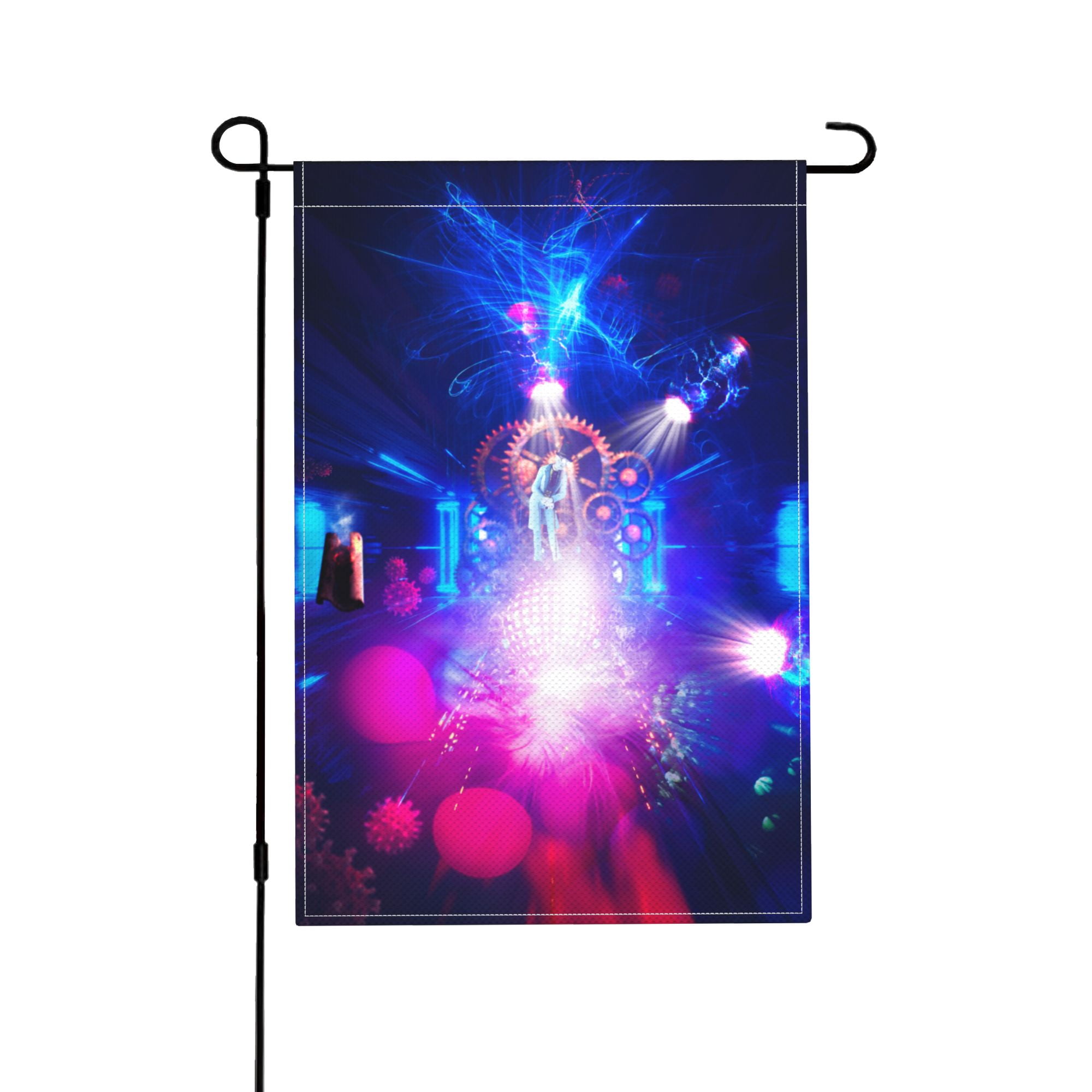 TEQUAN Cyberpunk Mystic Future Surreal Garden Flags, 18 x 12 inch ...