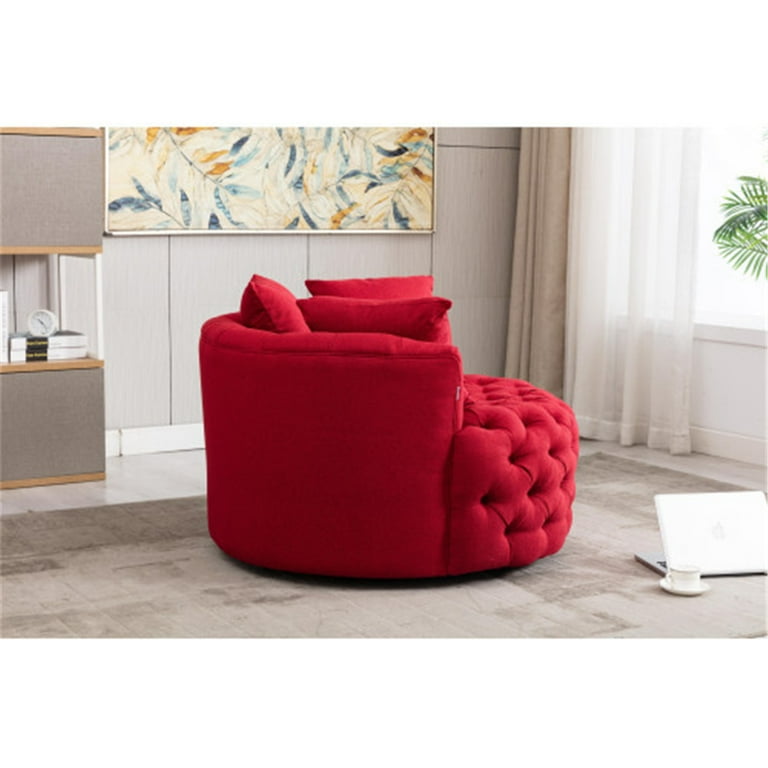 Red Round Sofa Chair | Baci Living Room