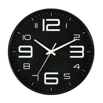 Uxcell 12" Analog Dial Wall Clock, Silent Non Ticking, Battery Operated ...