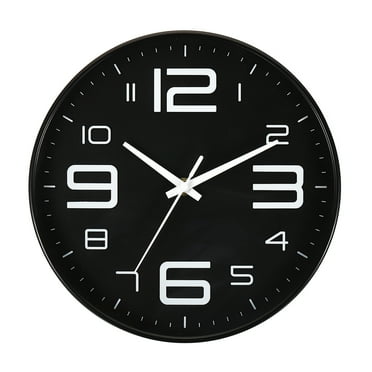 Uxcell 12" Analog Dial Wall Clock, Silent Non Ticking, Battery Operated ...