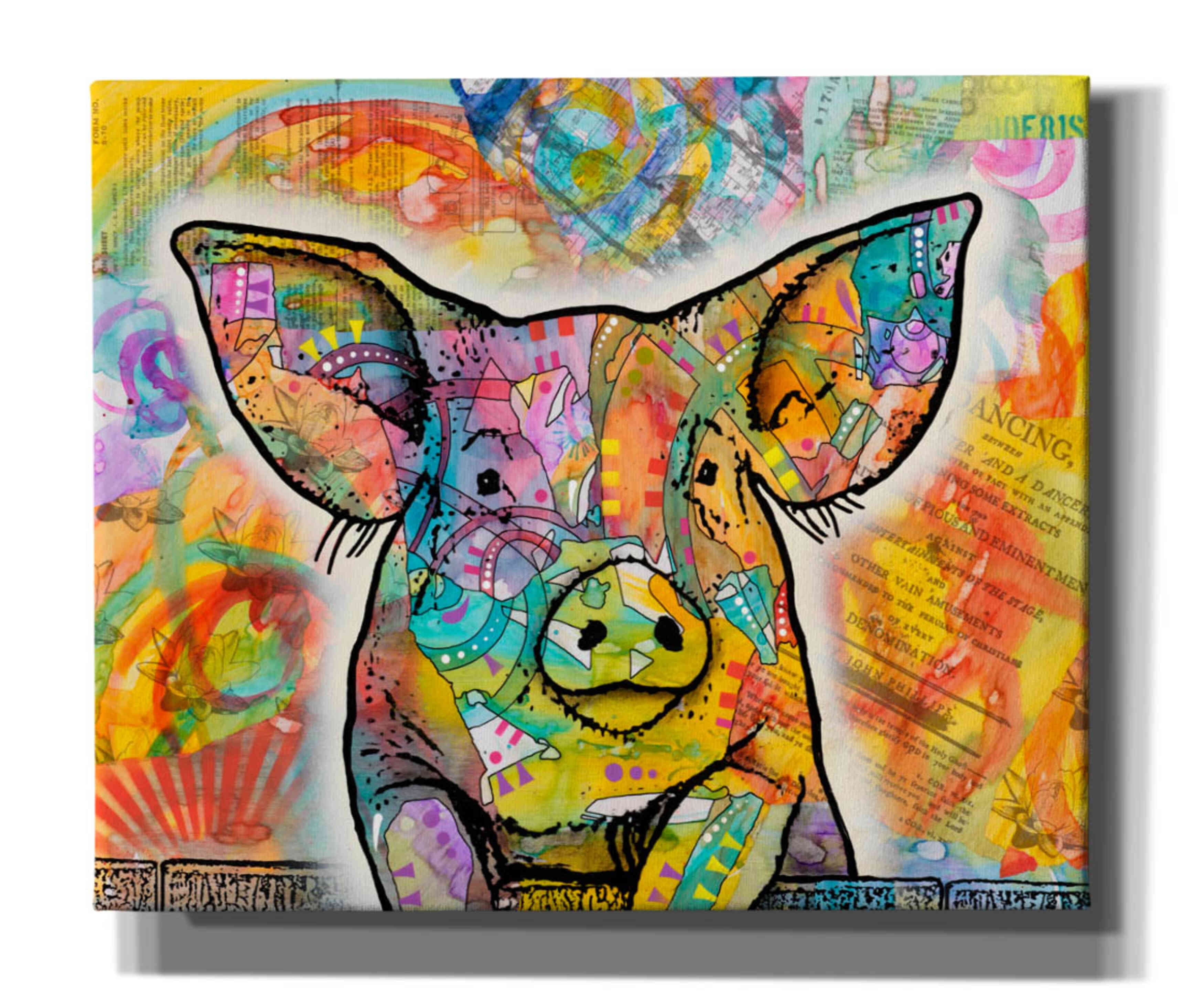 Epic Graffiti 'The Pig' by Dean Russo, Canvas Wall Art, 24"x20 ...