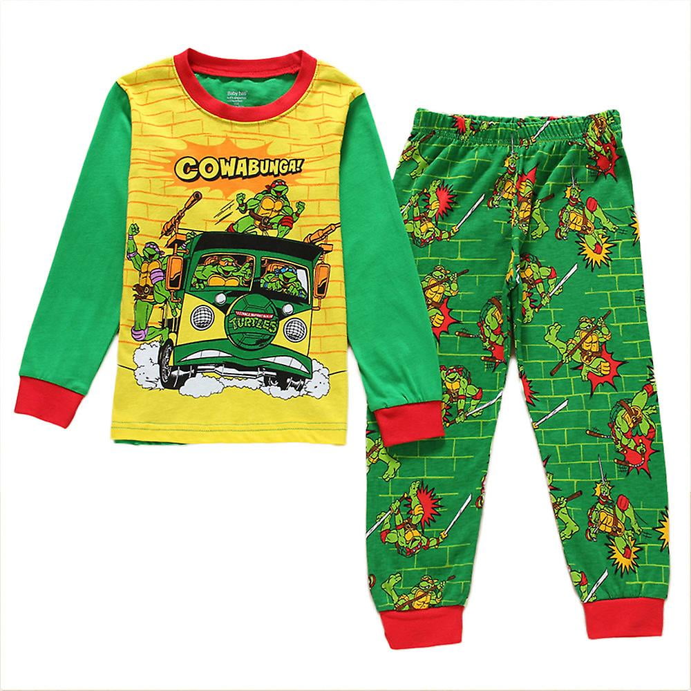 Teenage Mutant Ninja Turtles Theme Pajamas Pjs Set Kids Boys Long ...