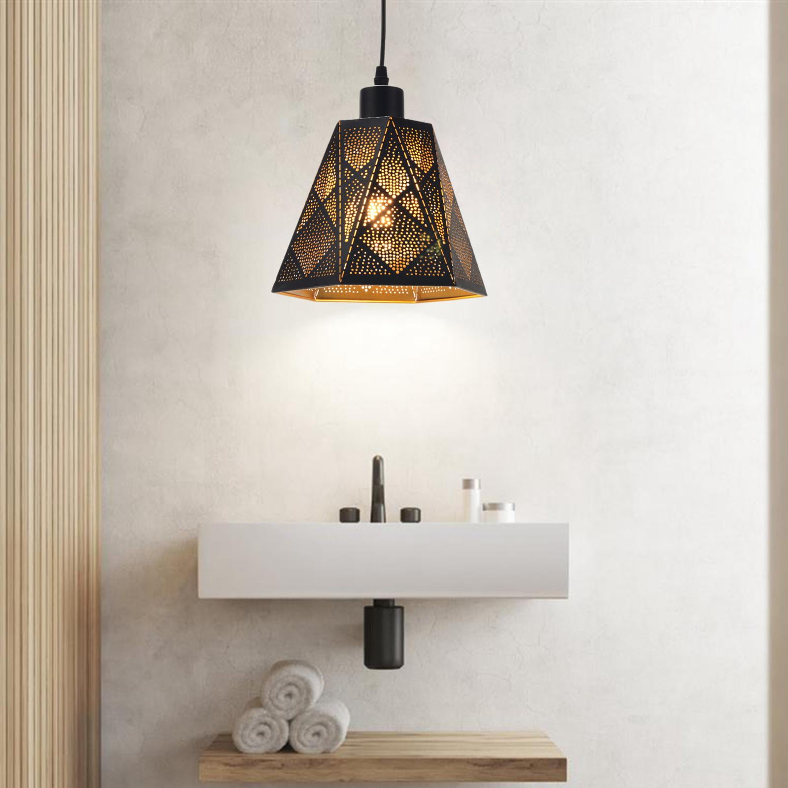 Decorative Lamp Shade, Iron Lampshade Lamp Shade Cover Carving Metal ...