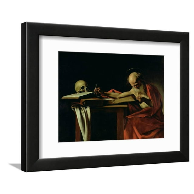 St. Jerome Writing, circa 1604 Framed Print Wall Art by Caravaggio Sold ...