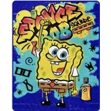 SpongeBob Extra Soft Plush 60"x80" Twin Size Blanket “Graffiti Bob ...