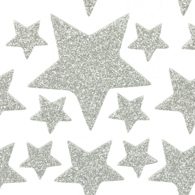 Silver Glitter Stars