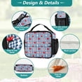 ALAZA Cherry Bows Checkered Insulated Lunch Box Lunch Bag Cooler Tote ...