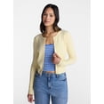 No Boundaries Cable Knit Crewneck Cardigan, Women's XXS-4X - Walmart.com