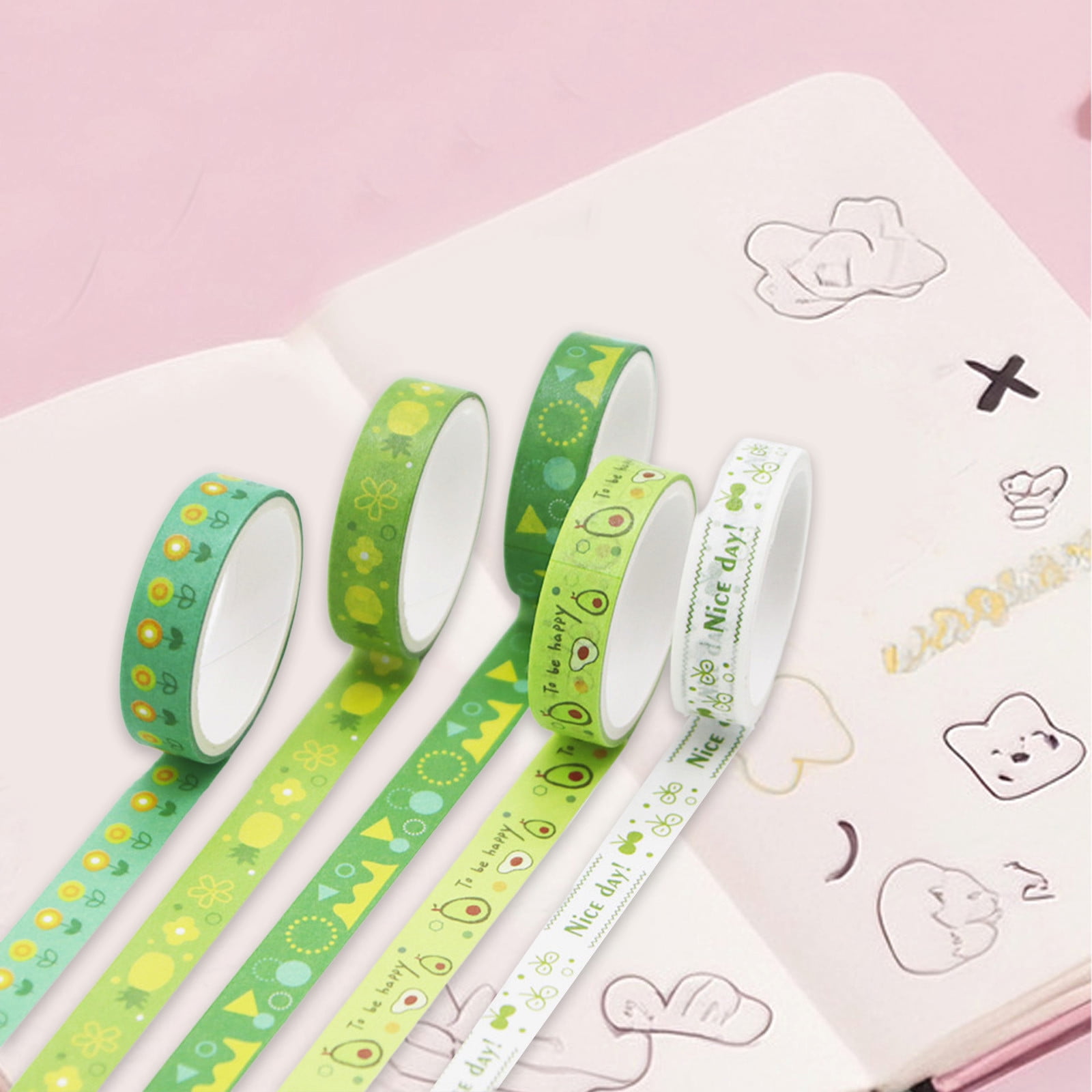 Click here for Savings Oefntac Tape 5 Rolls Washi Masking Tape De... prices