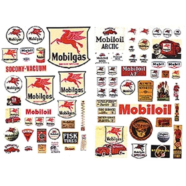 JL Innovative Design JLI485 1930-1950 Mobil Vintage Gas Station Posters ...