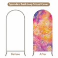 Arch Backdrop 4 Ft, Orange Pink Purple Spandex Stretch Fitted Arch ...