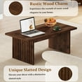 BON AUGURE Coffee Table for Living Room, Farmhouse Wood Center Table ...