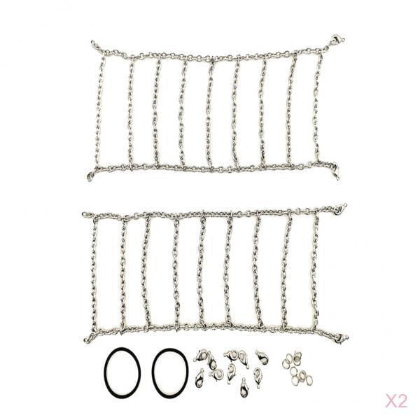 4pc RC Snow Tire Chains W/ Hooks .9inch Crawler Tire with Circumference ...