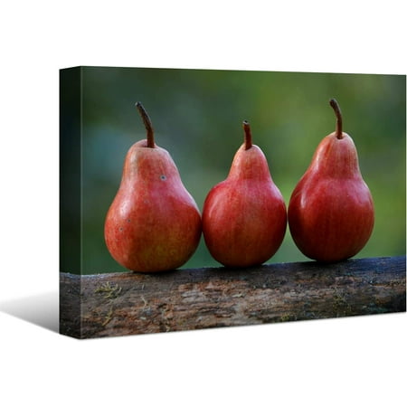 Three Red Pears Picture Print on Canvas,Modern Wall Art Decor for House ...