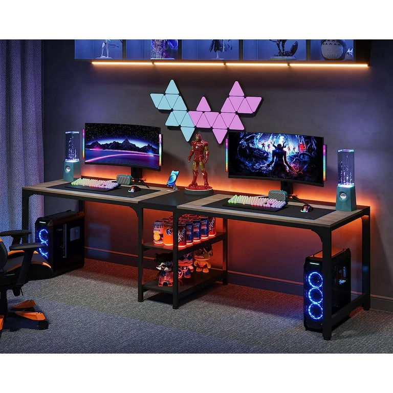 Living Room Dual Monitor Computer Desks SEDETA 55 Inch Gaming Desk