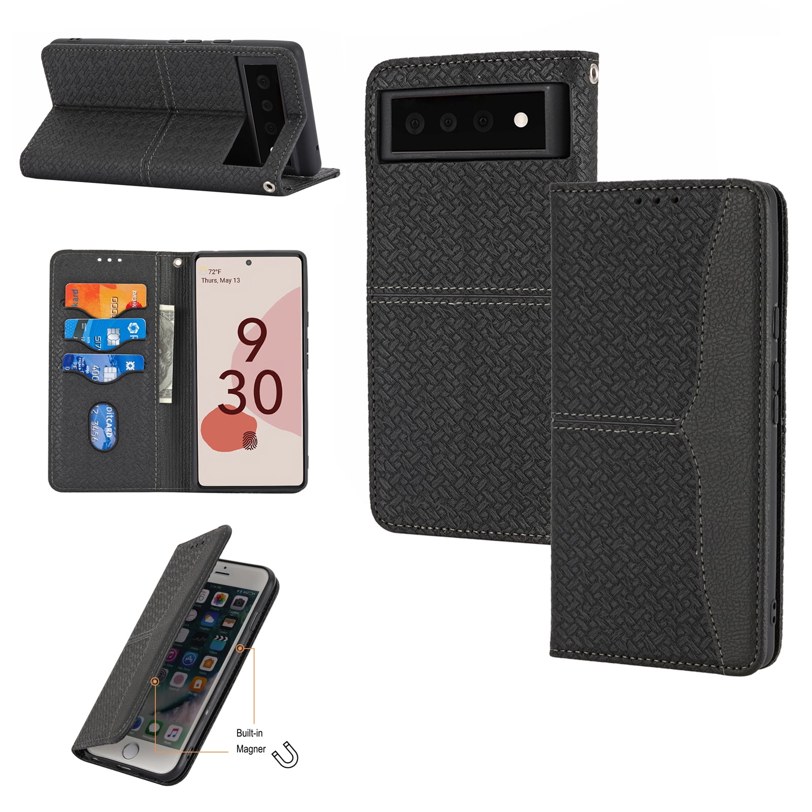 Slim Wallet Folio Flip Case for Google Pixel 7 Pro, TECH CIRCLE ...