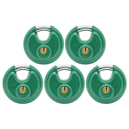 Unity Same Keyed RED Disc Padlock 2-3/4" (70mm) Keyed Alike Standard ...