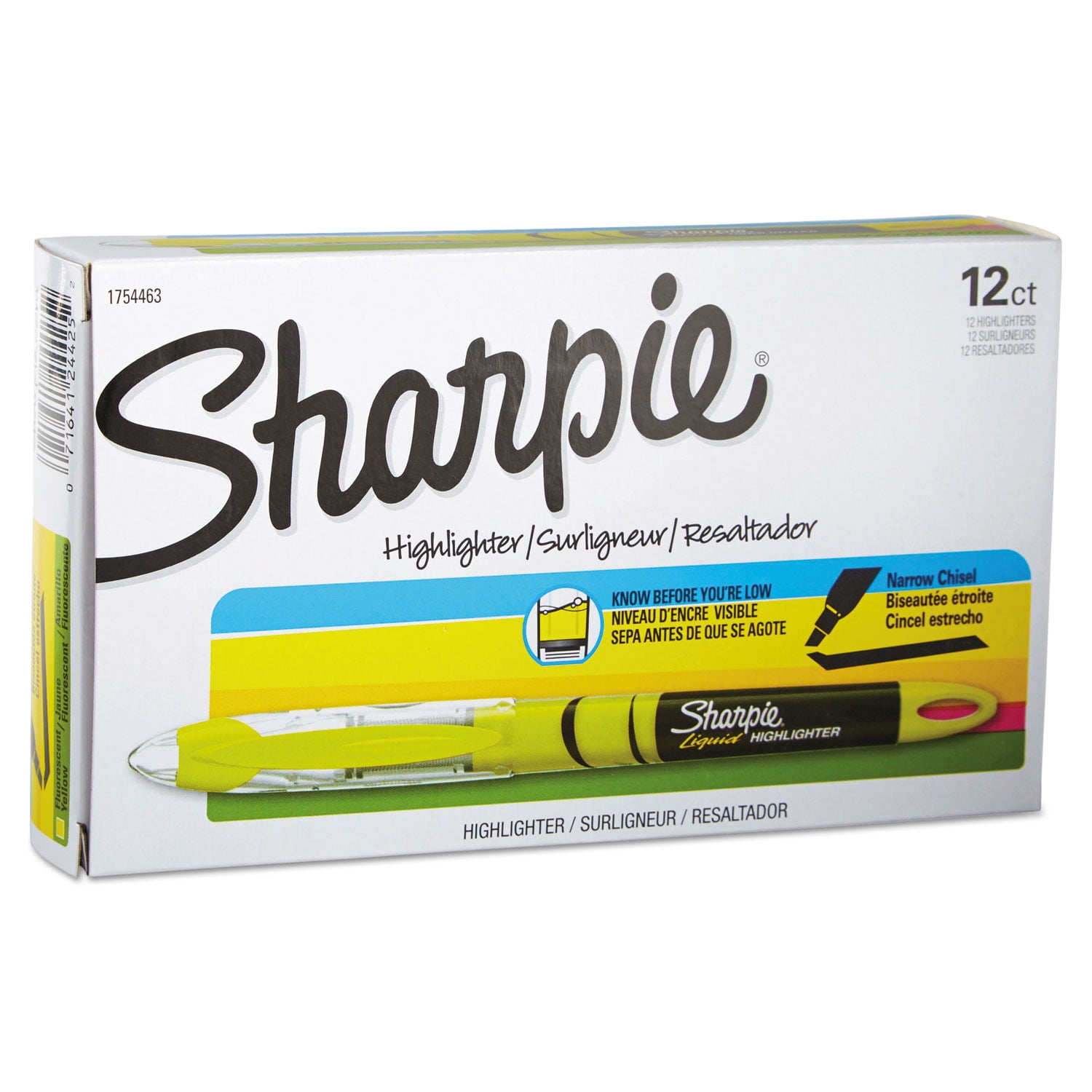 Sharpie Liquid Pen Style Highlighters, Fluorescent Yellow Ink, Chisel ...