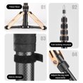 BIMZUC 222cm / 87.4in Portable Carbon Fiber Tripod Light Stand with ...