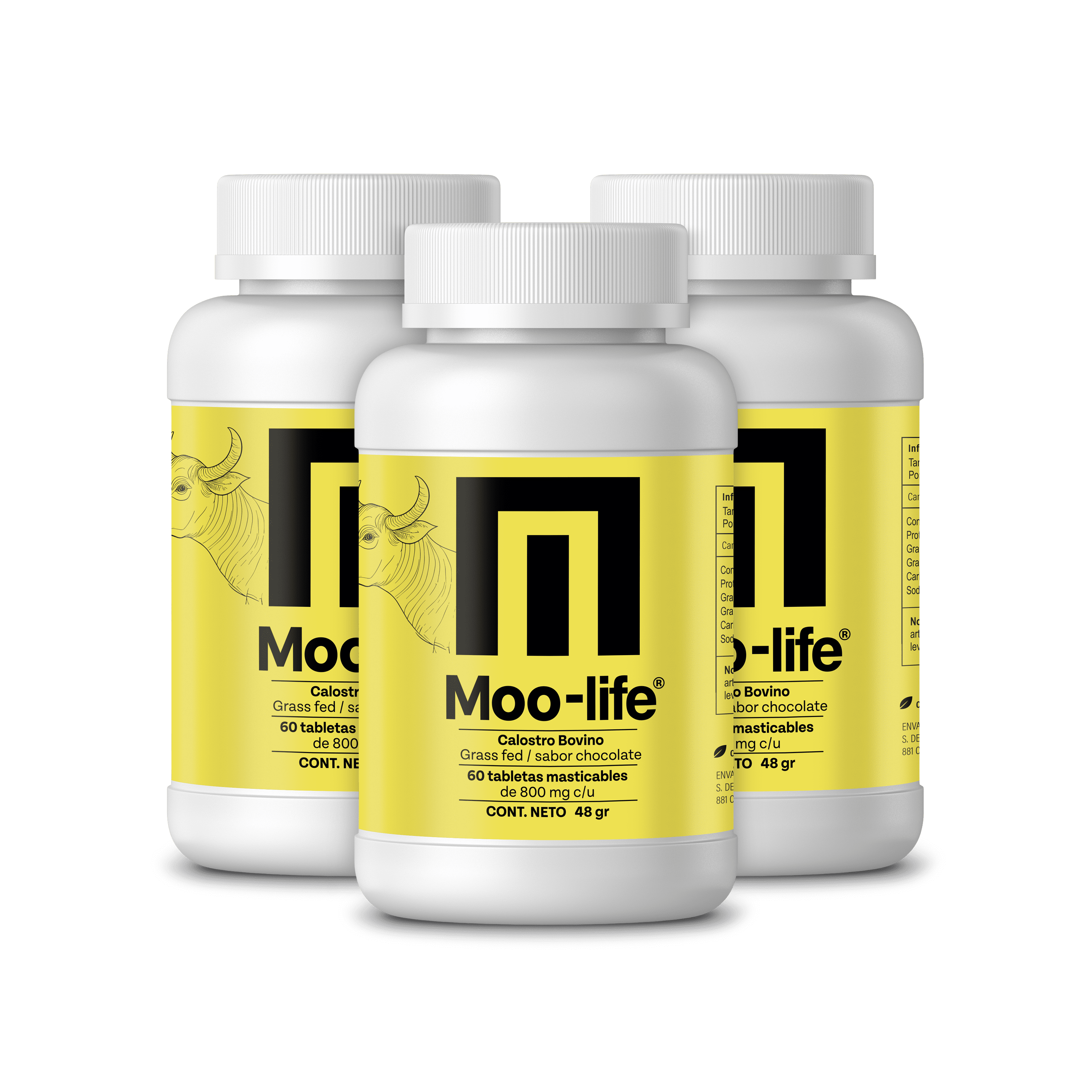 MOO-LIFE CALOSTRO BOVINO SABOR CHOCOLATE 800MG POR TABLETA MASTICABLE ...
