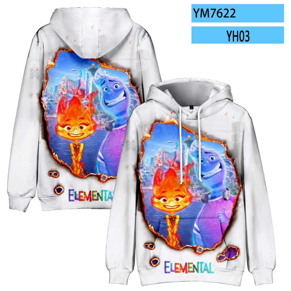 Elemental Hoodies Funny Animated Movies Sweatshirts Hip Hop Clothing ...