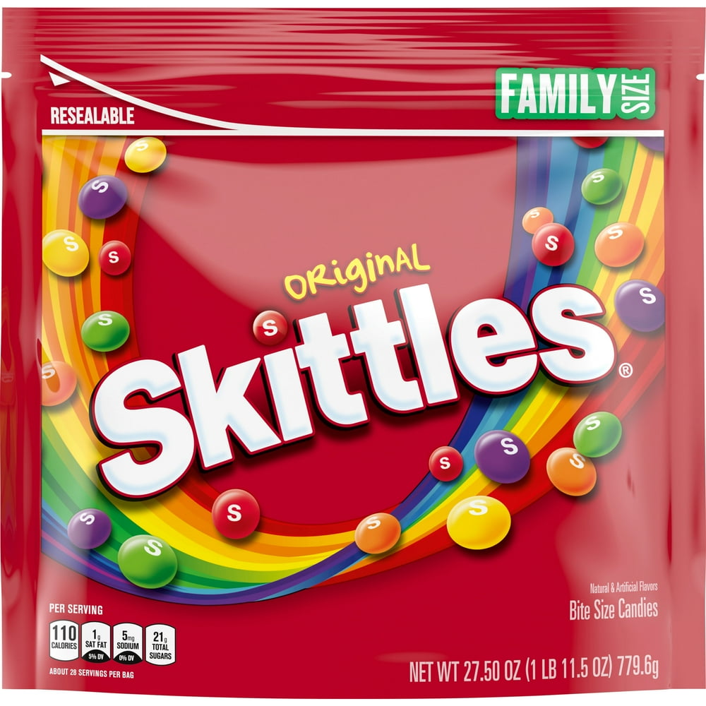 Skittles Original Chewy Candy, Family Size, 27.5 oz Bag - Walmart.com ...