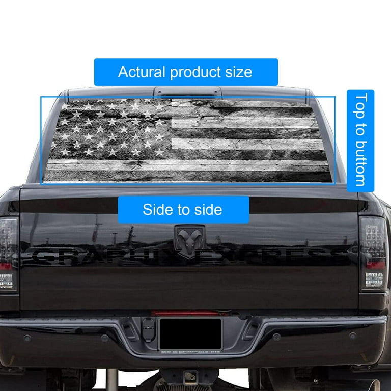 American Flag Back Window Decal