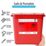 Sharps Container 2 Gallon (2-Pack) - Sharps Containers for Home Use ...