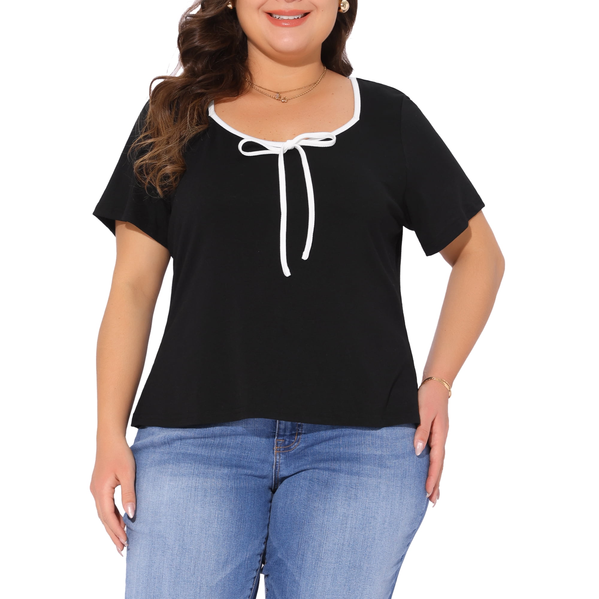 Click here for Agnes Orinda Womens Plus Size Easter Tops Contrast... prices