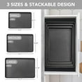Baking Sheet Pan Set, 0.8mm Thick Heavy Duty Cookie Sheet with Diamond ...