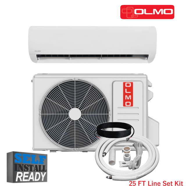 OLMO 9000 BTU 115V ALPIC ECO Series+16FT Line set and Installation Kit ...