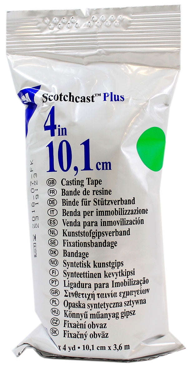 3m 82004G ScotchCast Plus Casting Tape 4" x 4 Yards - Green - 1 Roll ...