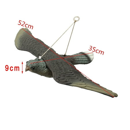 Garden Decoration Flying Hawk Fake Bird Hunting Decoy Scarer | Walmart ...